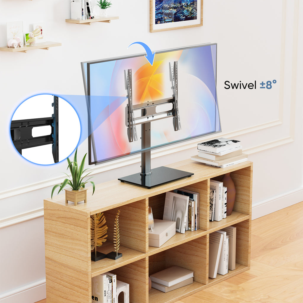 Universal rotating TV stand, 3-height adjustable desktop TV stand moun ...
