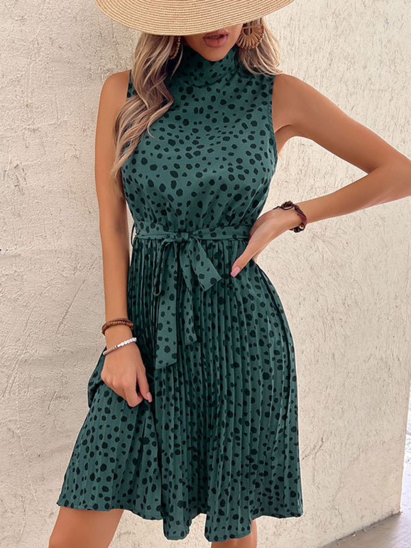 green leopard dresses